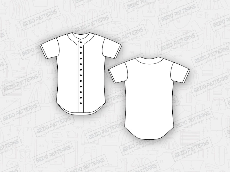 Women Baseball Jersey Full Button Sewing Pdf Pattern,pdf Sewing Pattern ...