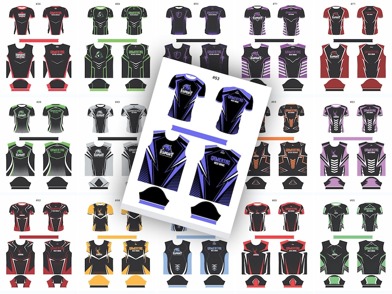 Esports Sublimation Jersey Design Bundle Valume-2 | Esport Jersey ...