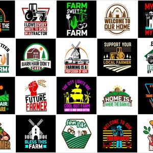 Farming Bundle Design | 21 Design Bundle Sublimation Cricut, SVG, PDF ...