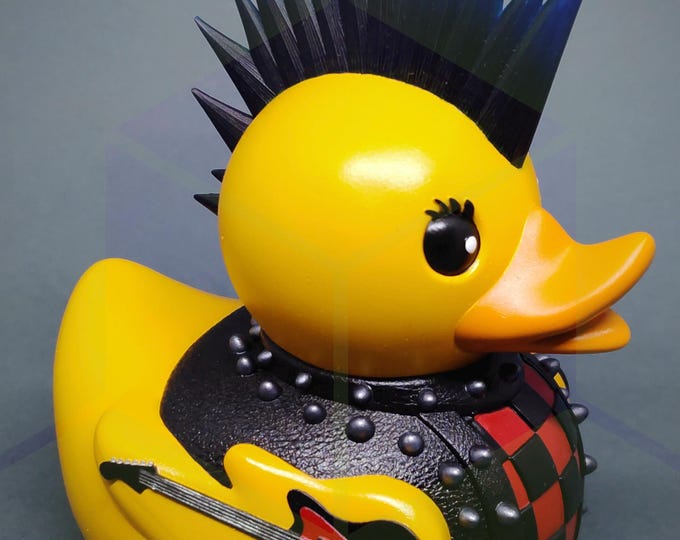 Spike Webb - the Punk Rock Duck - Handmade and Hand-painted Gift - Etsy