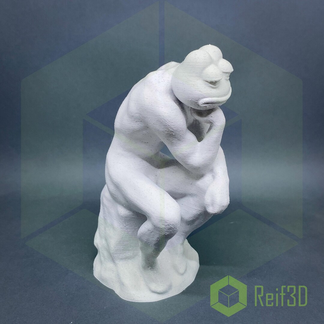 Pepe the Thinker Auguste Rodin Meme Statue Figurine - Etsy