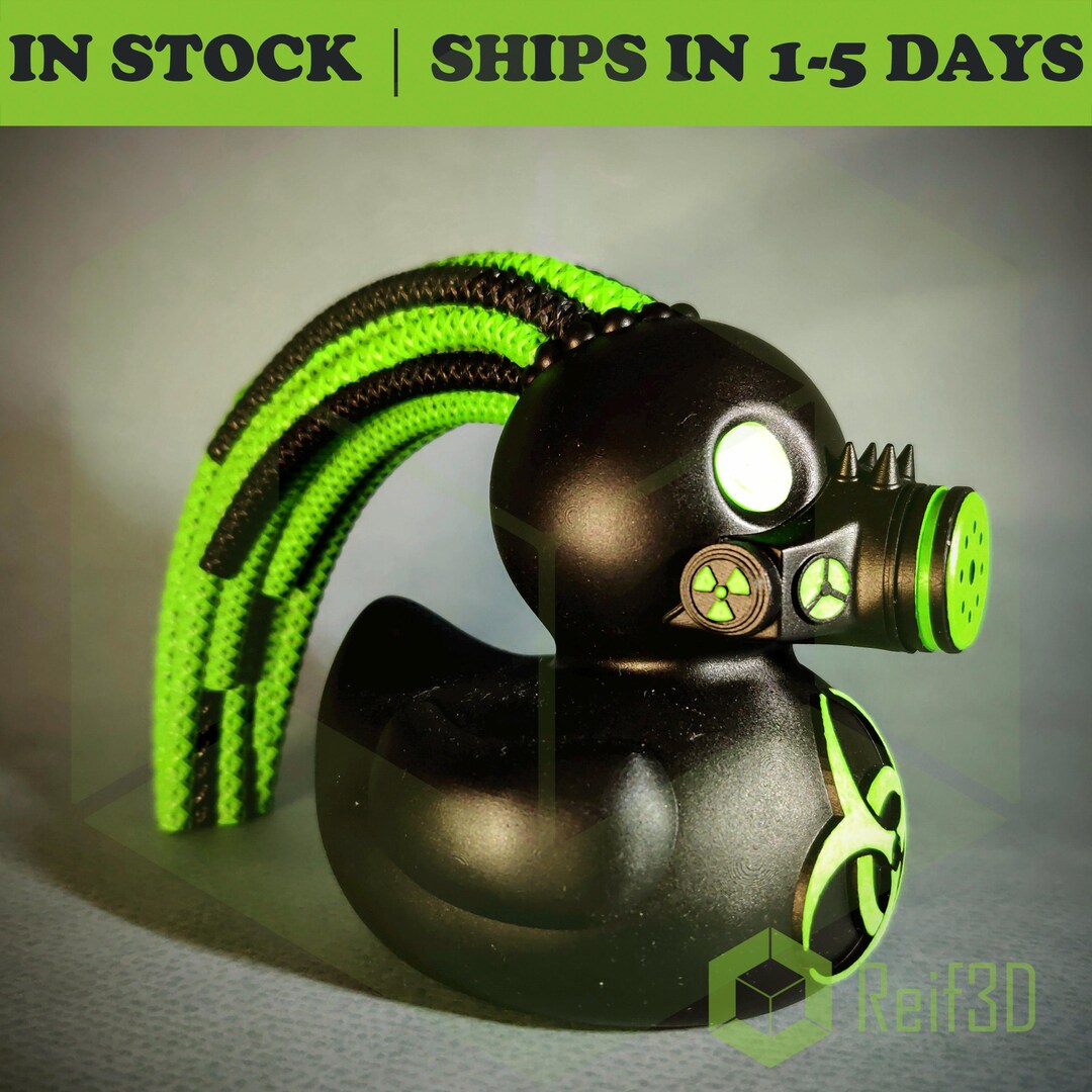 Technoduck - the Cyberpunk Aviator Duck - Handmade and Hand-painted ...