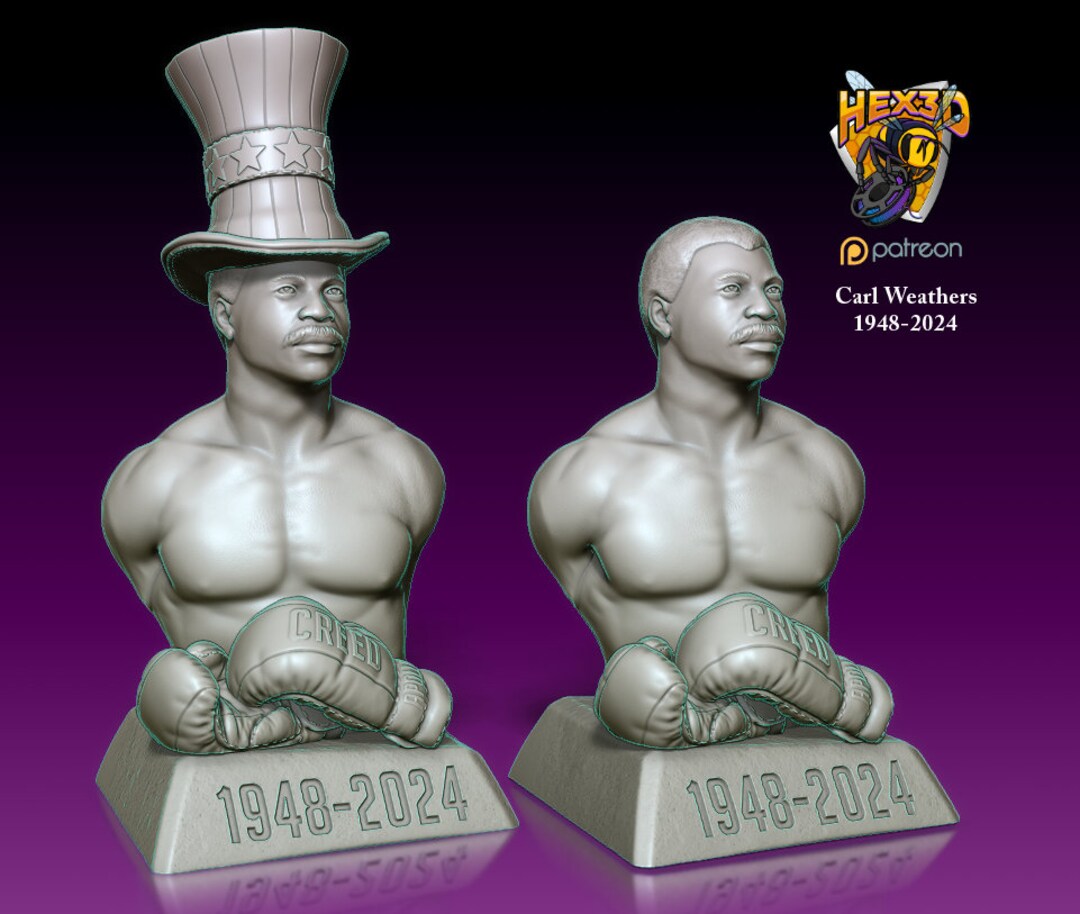 Apollo Creed Tribute Bust: Carl Weathers' Boxing Legacy - Etsy