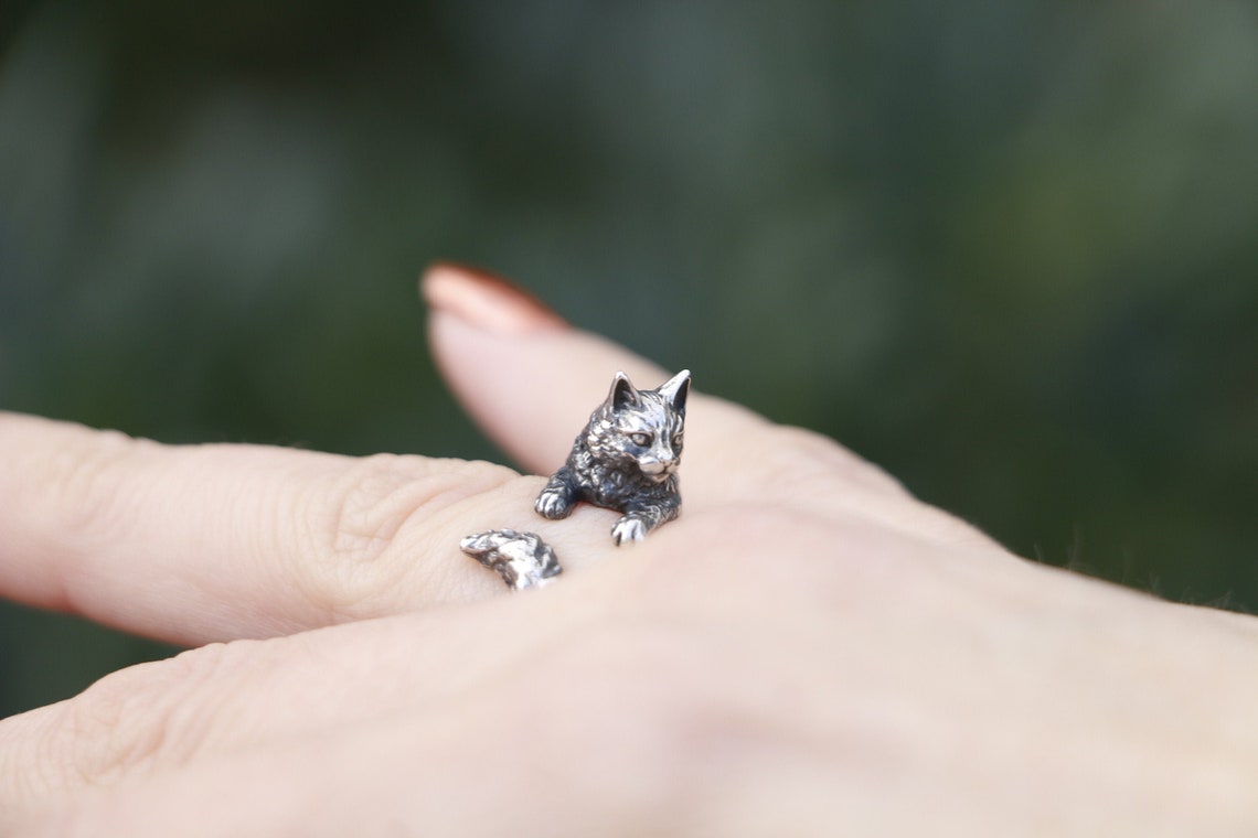 Customized Cat Animal Rings Adaptable With Your Pet Dog Puppy - Etsy