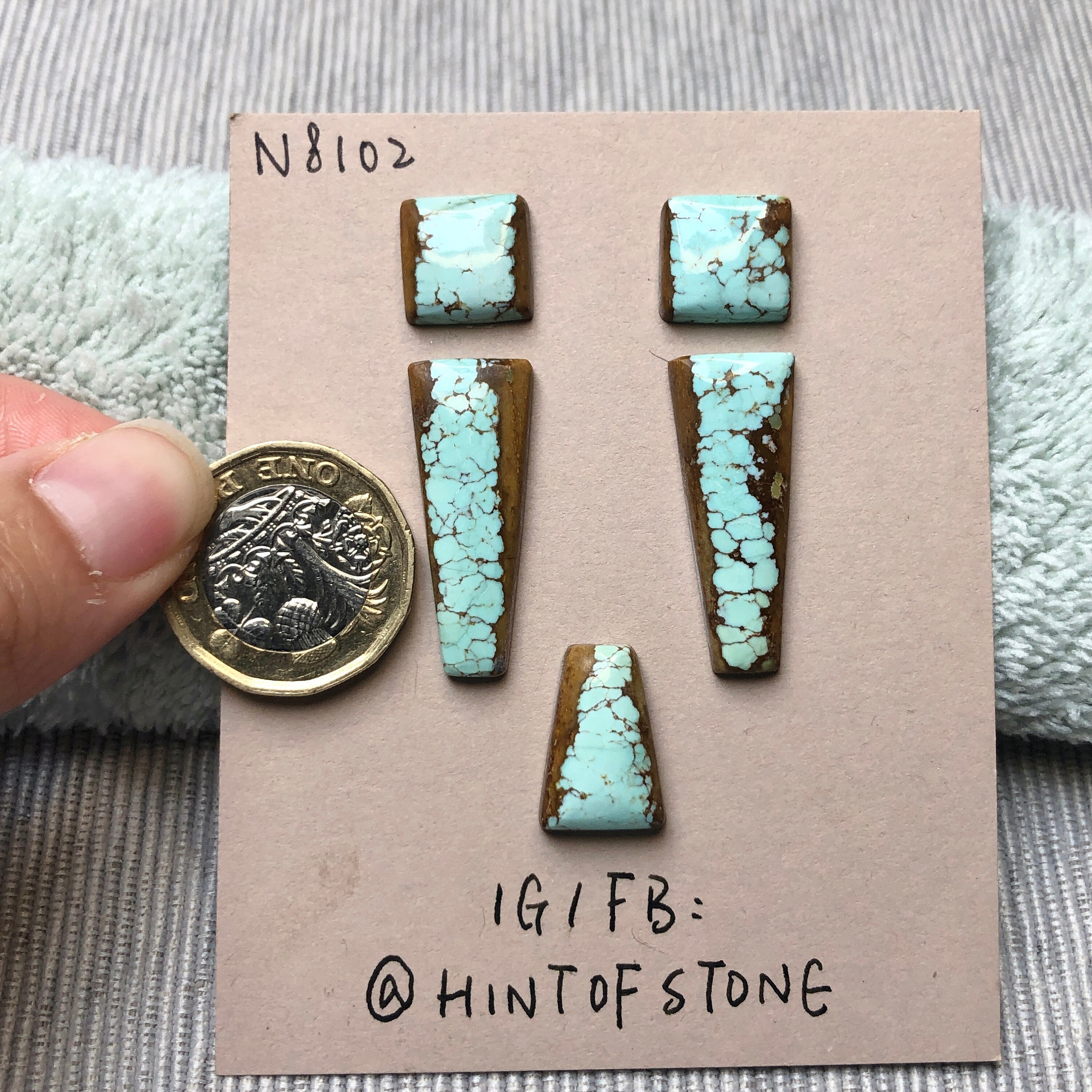 N8102: Number 8 mine turquoise cabochons | Etsy