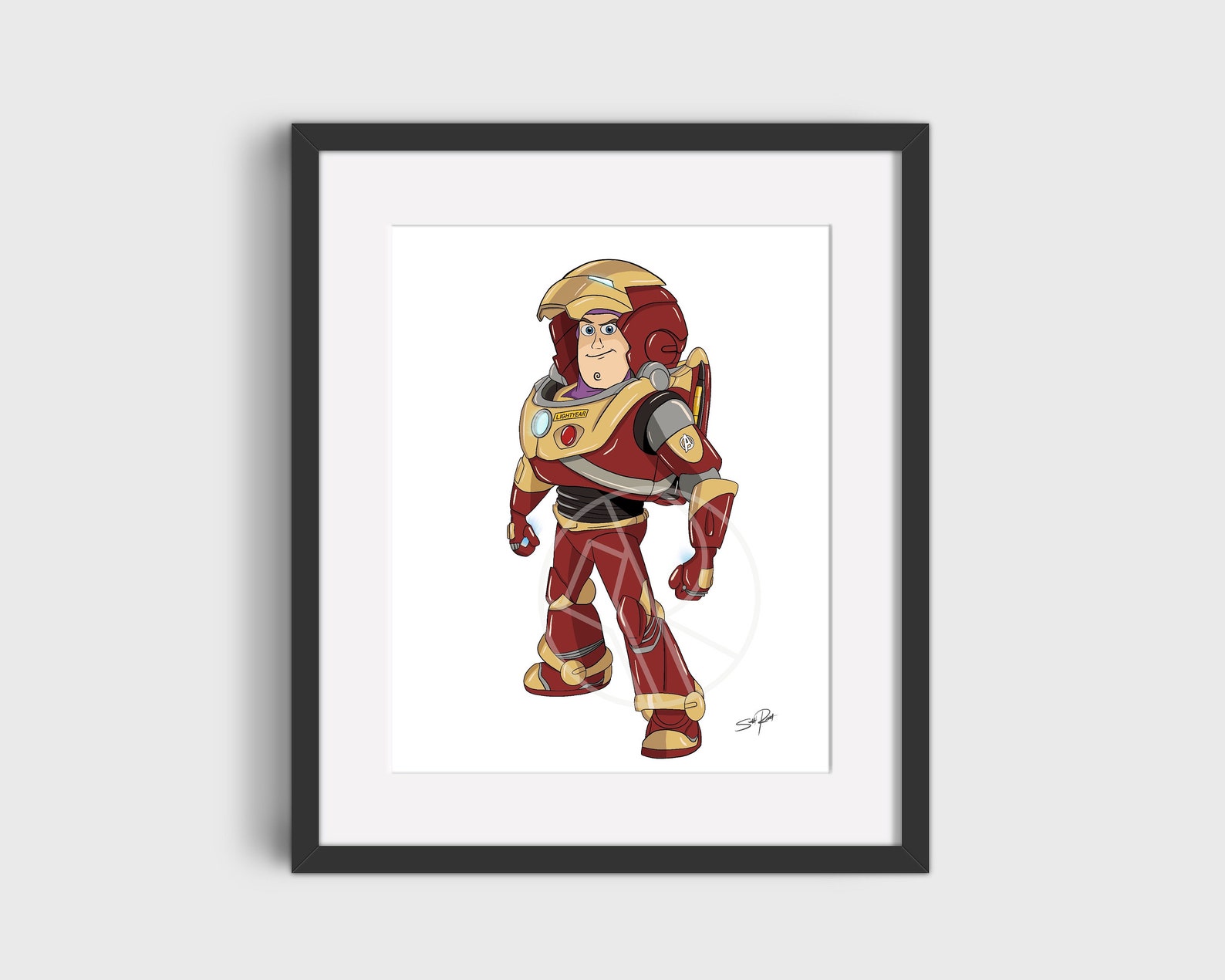 Toy Story and Avengers Digital Art - Buzz Lightyear as Iron Man - Etsy