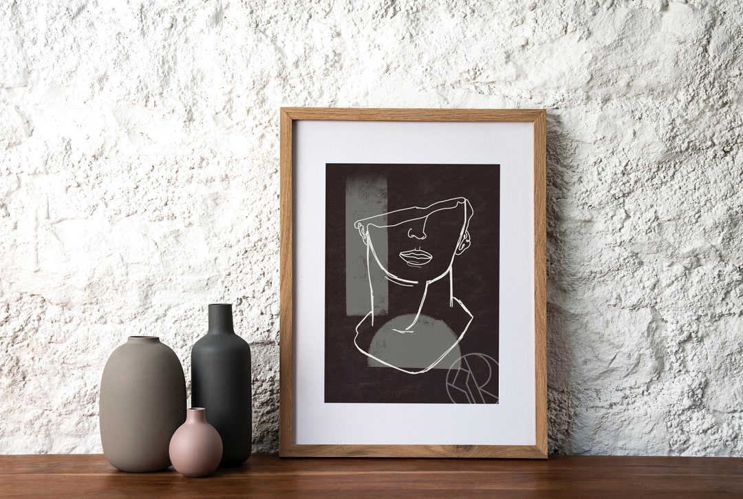 Digital Print - Abstract Bust - Line Art - Etsy