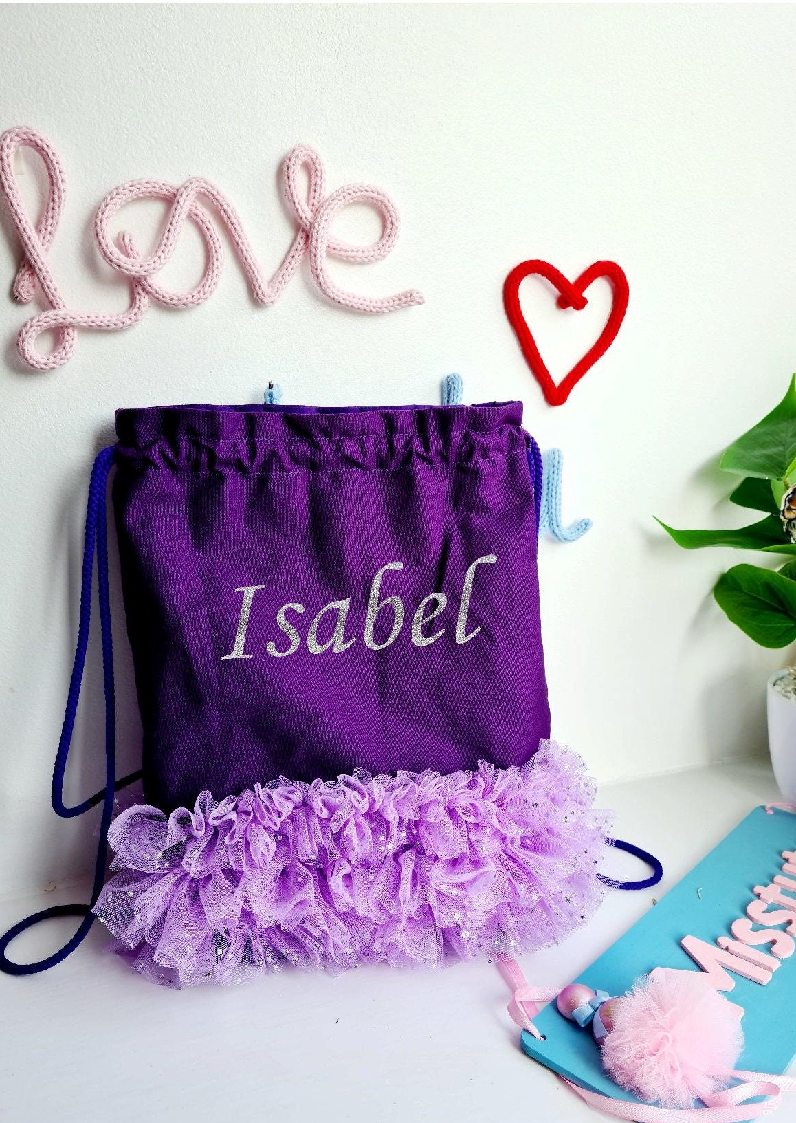 Personalised Girls Ballet Drawstring Bag Pink Dance Kit Bag - Etsy