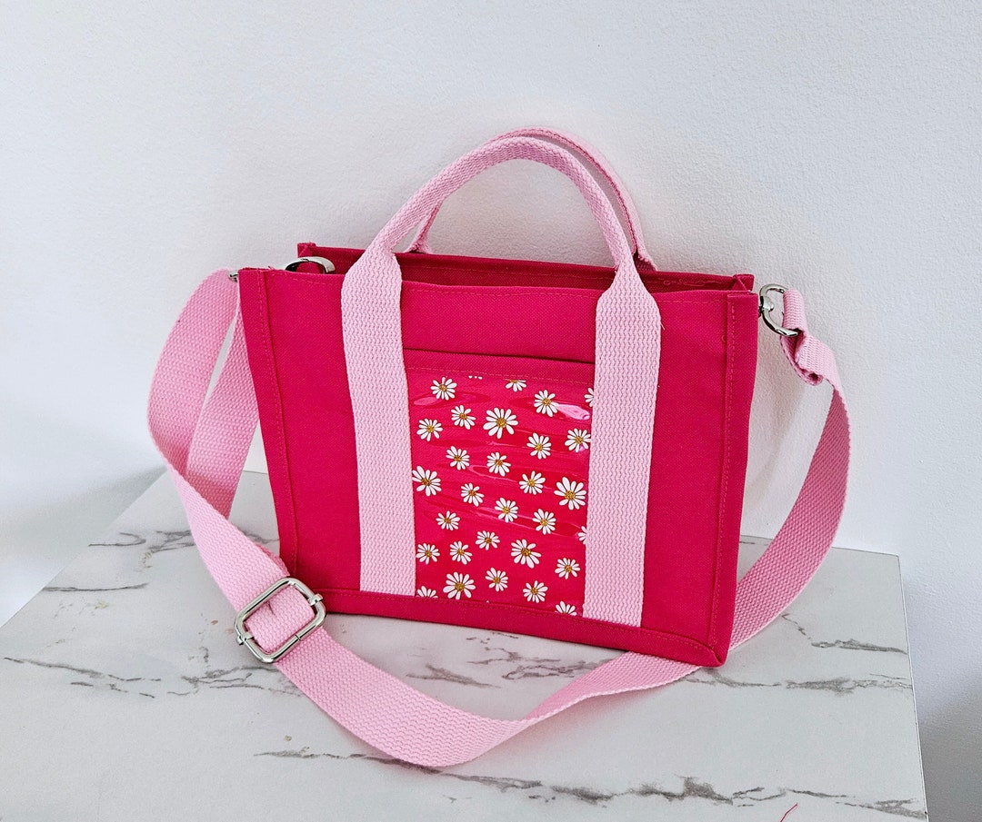 Hot Mini Pink Tote Bag for Kids, Sunflower Crossbody Bag,pink Tote Bag ...