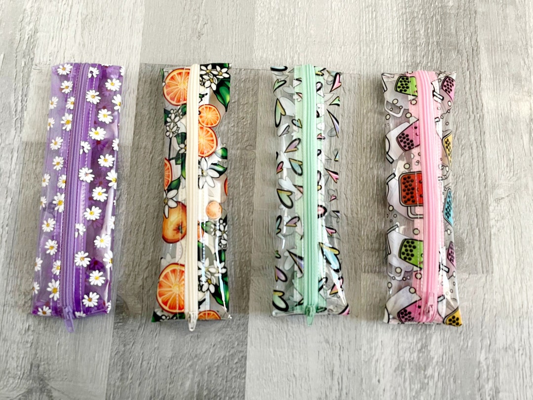 Slim Pencil Case, Clear Mini Pencil Case, Skinny Pencil Case,small ...