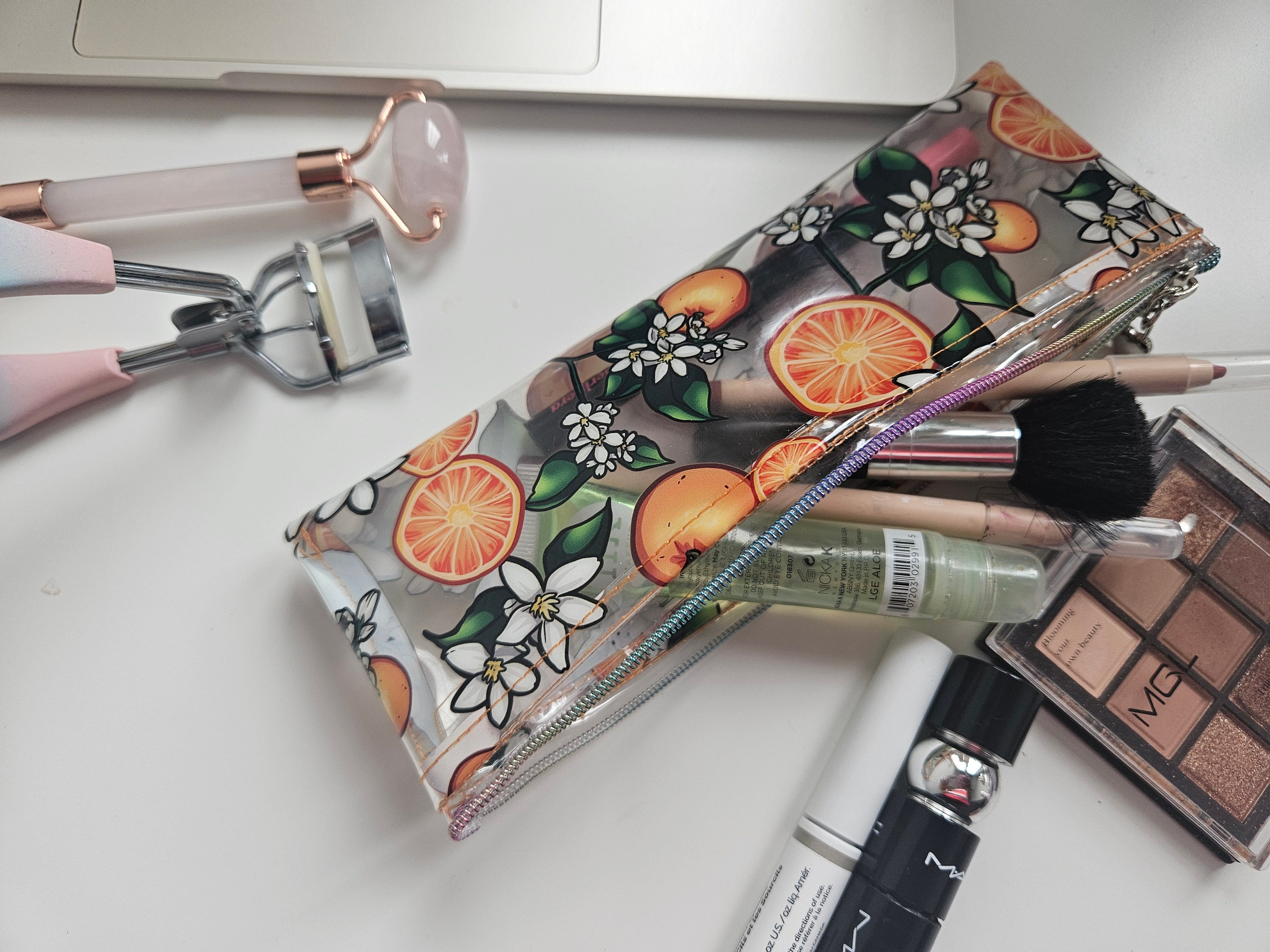 Mini trousse transparente, trousses de maquillage faciles à nettoyer ...