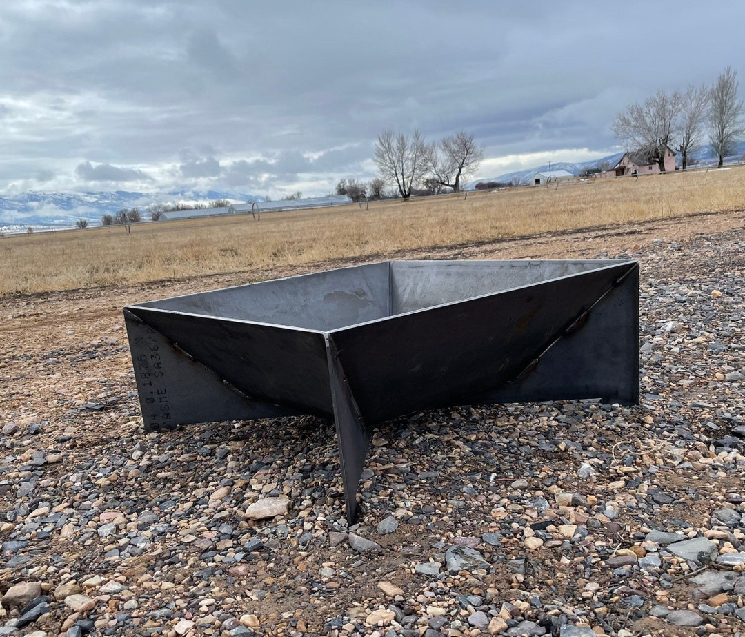 Geo Steel Wood Burning Fire Pit - Etsy
