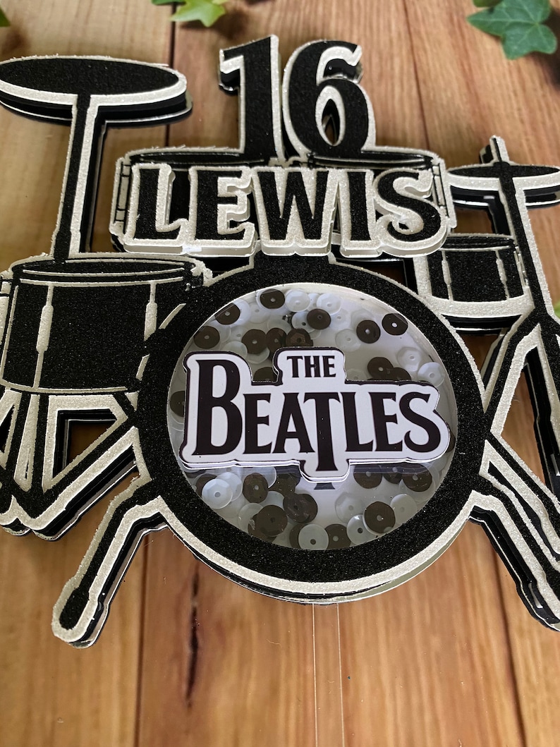 The Beatles Cake Topper 3d Personalised Cake Topper Music Etsy
