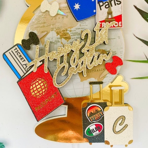 Travel Cake Topper - Etsy UK