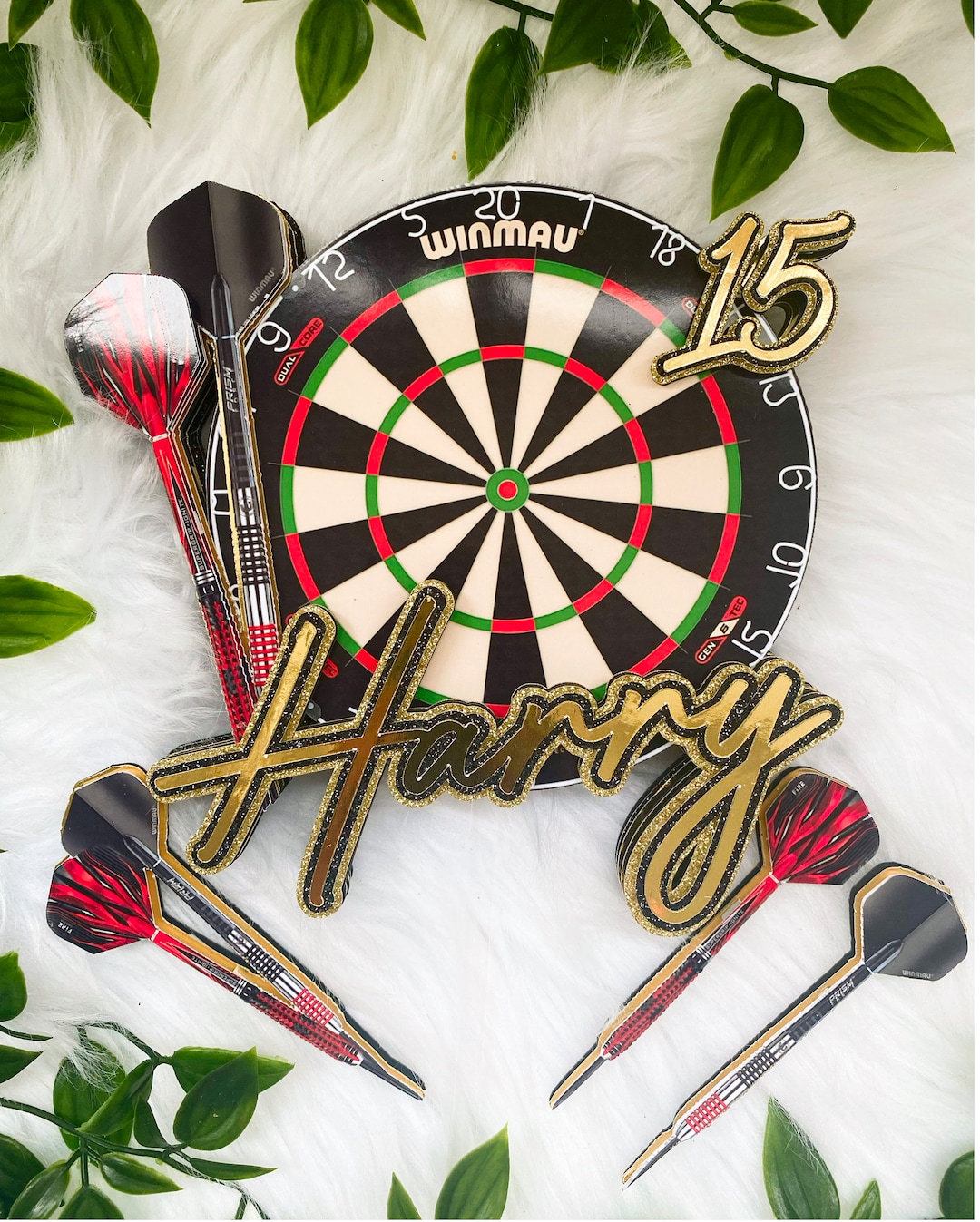 Dartboard and Darts Cake Topper Set Dartboard Cake Decoration 3D Cake ...