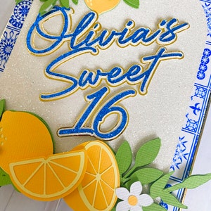 Personalised Lemon Themed Cake Topper Mediterranean Cake - Etsy