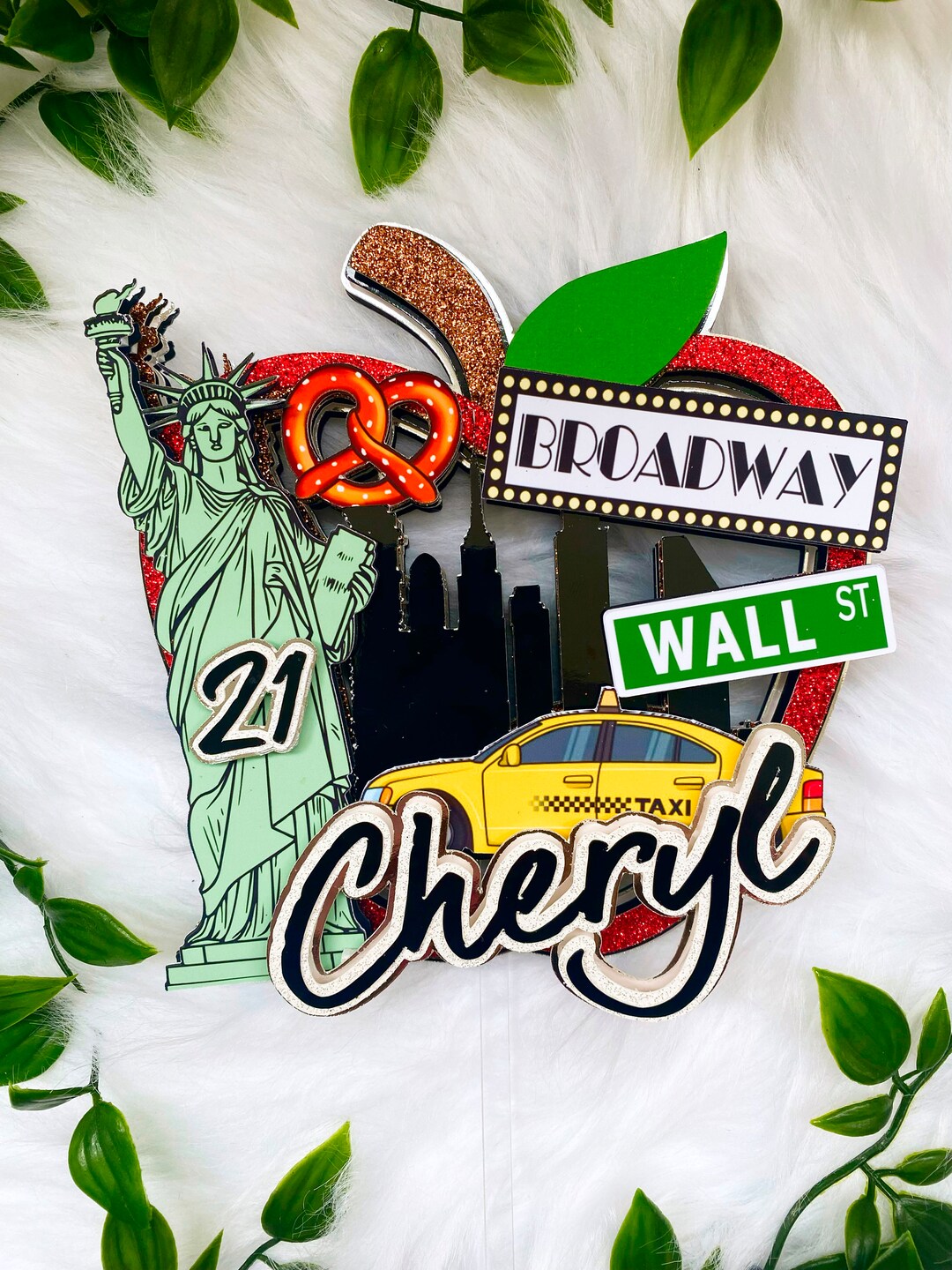 3D New York Themed Cake Topper America Themed Cake - Etsy