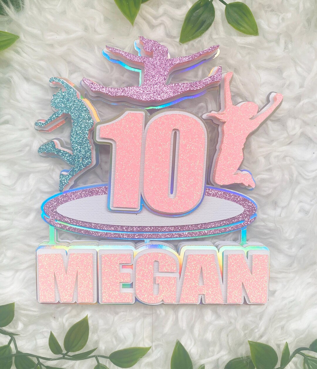 Trampoline Cake Topper | Personalised Cake Topper | Happy Birthday ...