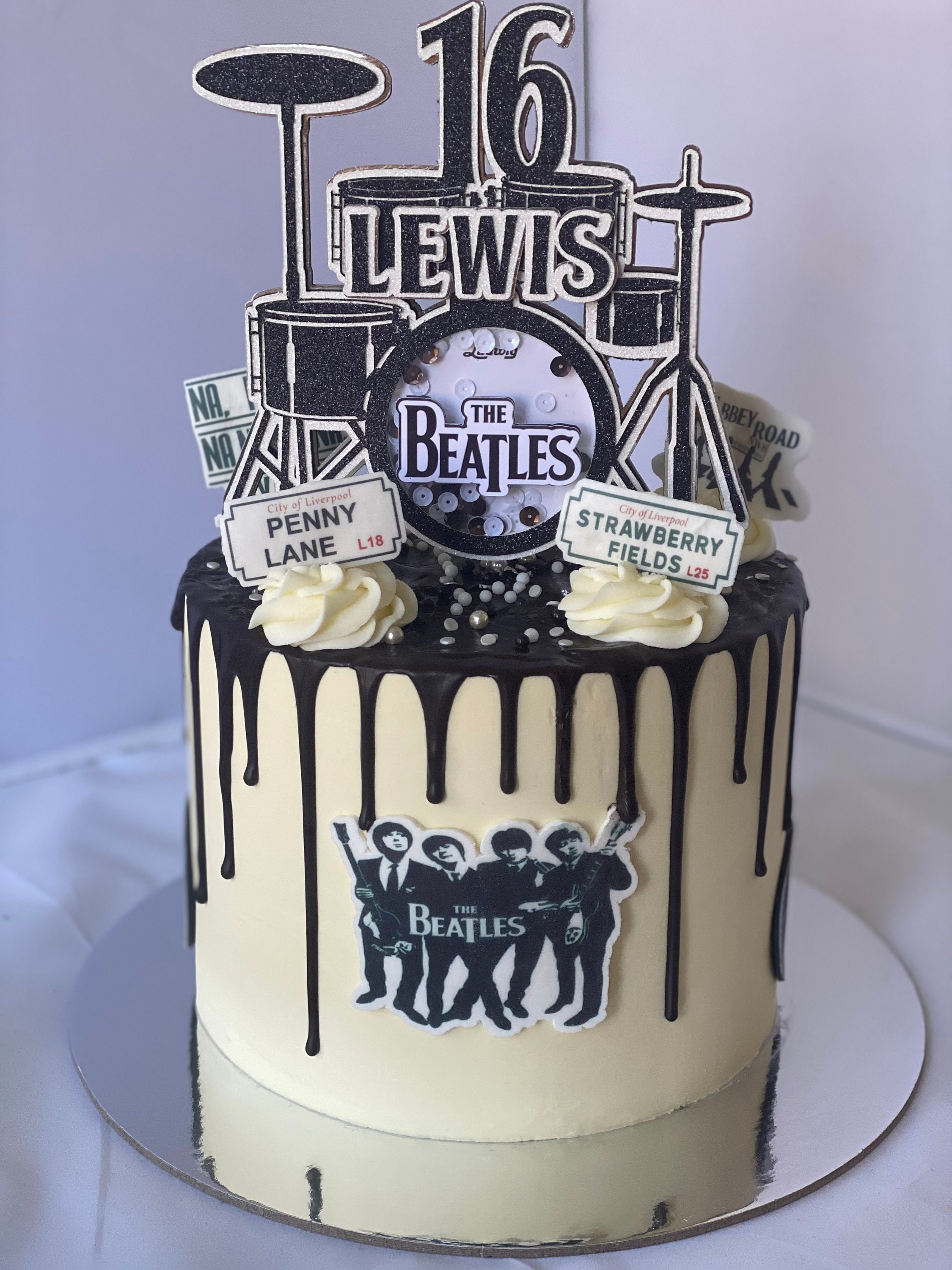 The Beatles Cake Topper 3d Personalised Cake Topper-music - Etsy UK