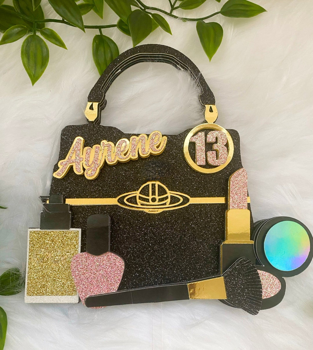 Handbag Cake Topper | Makeup Cake Topper | Fashion Cake Topper | - Etsy UK