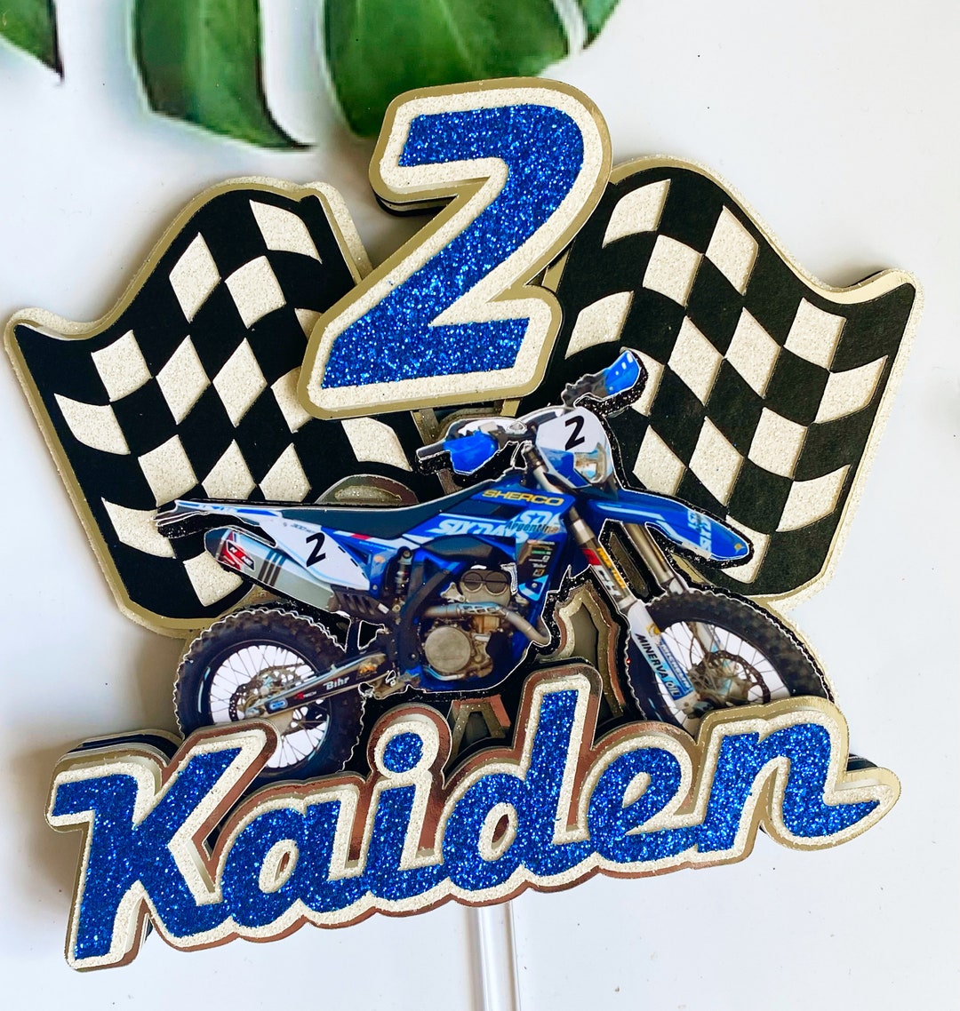 3D Motorbike Cake Topper Motorbike Racing Cake Topper Rally Racing ...