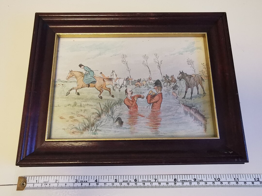 Rare Early 1800's Fox Hunting Cartoon Drawing reduced - Etsy