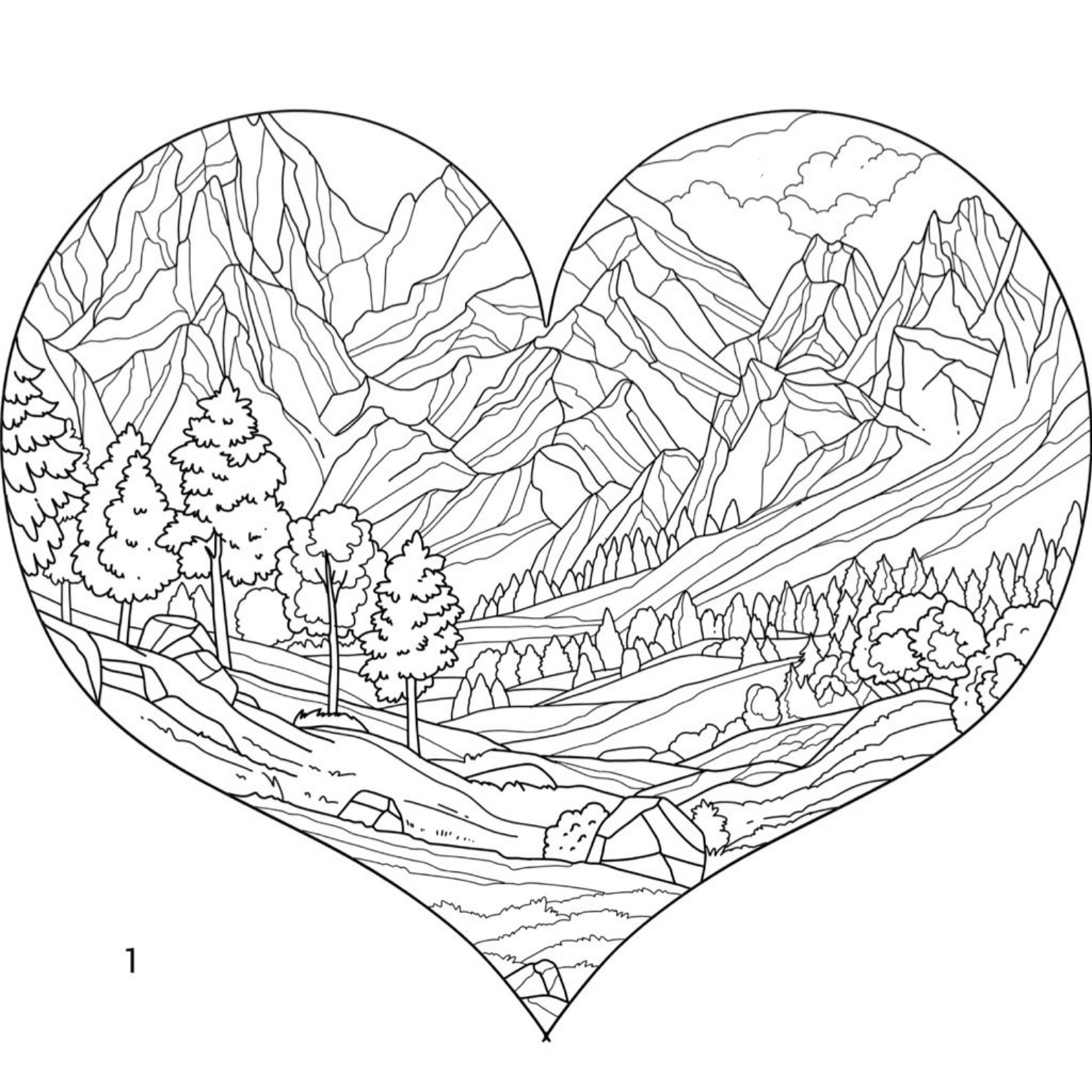Coloring Page Mandala Nature Coloring Page for Adults Coloring Page for ...