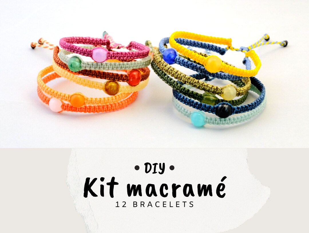 DIY Micro-macramé KIT Tutorial 12 BEGINNER Bracelets Video Tutorial and ...