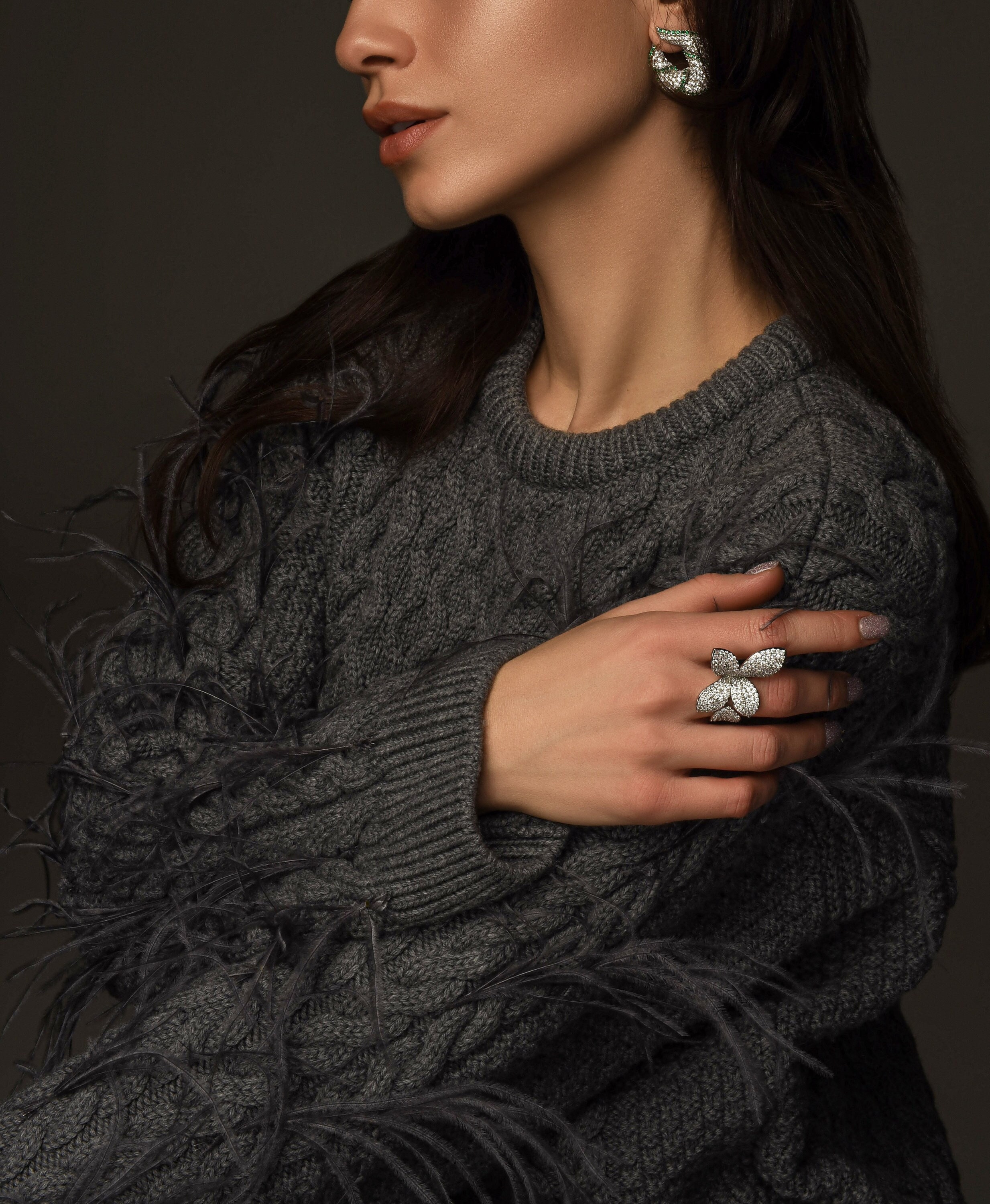 Hand Knitted Aran Style Cable Sweater for Ladies - Women Oversize Soft ...