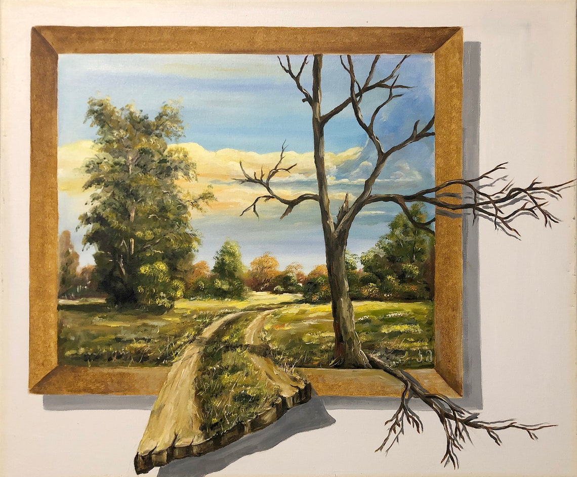 Oil Painting 3D Landscape on canvas Brings color to your | Etsy