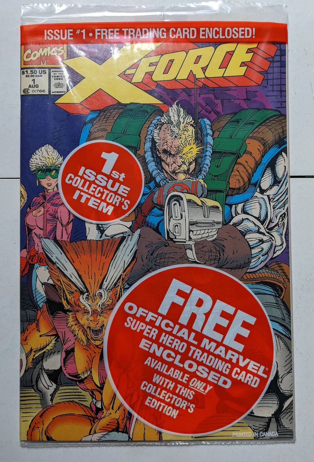 X-force 1 Reverse Negative UPC Deadpool Card Marvel Comics - Etsy