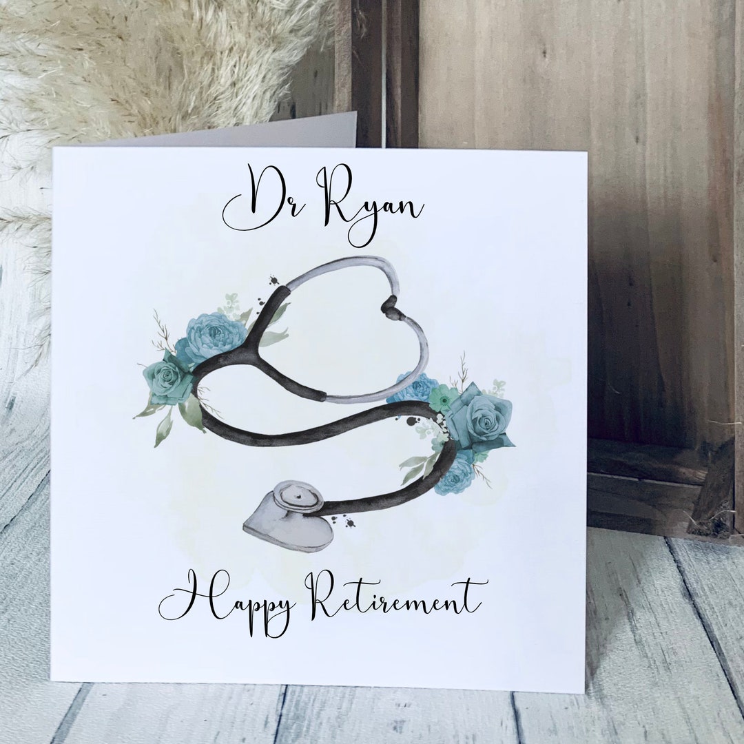 Personalised Retirement Card for a Health Worker Retirement Card for a ...