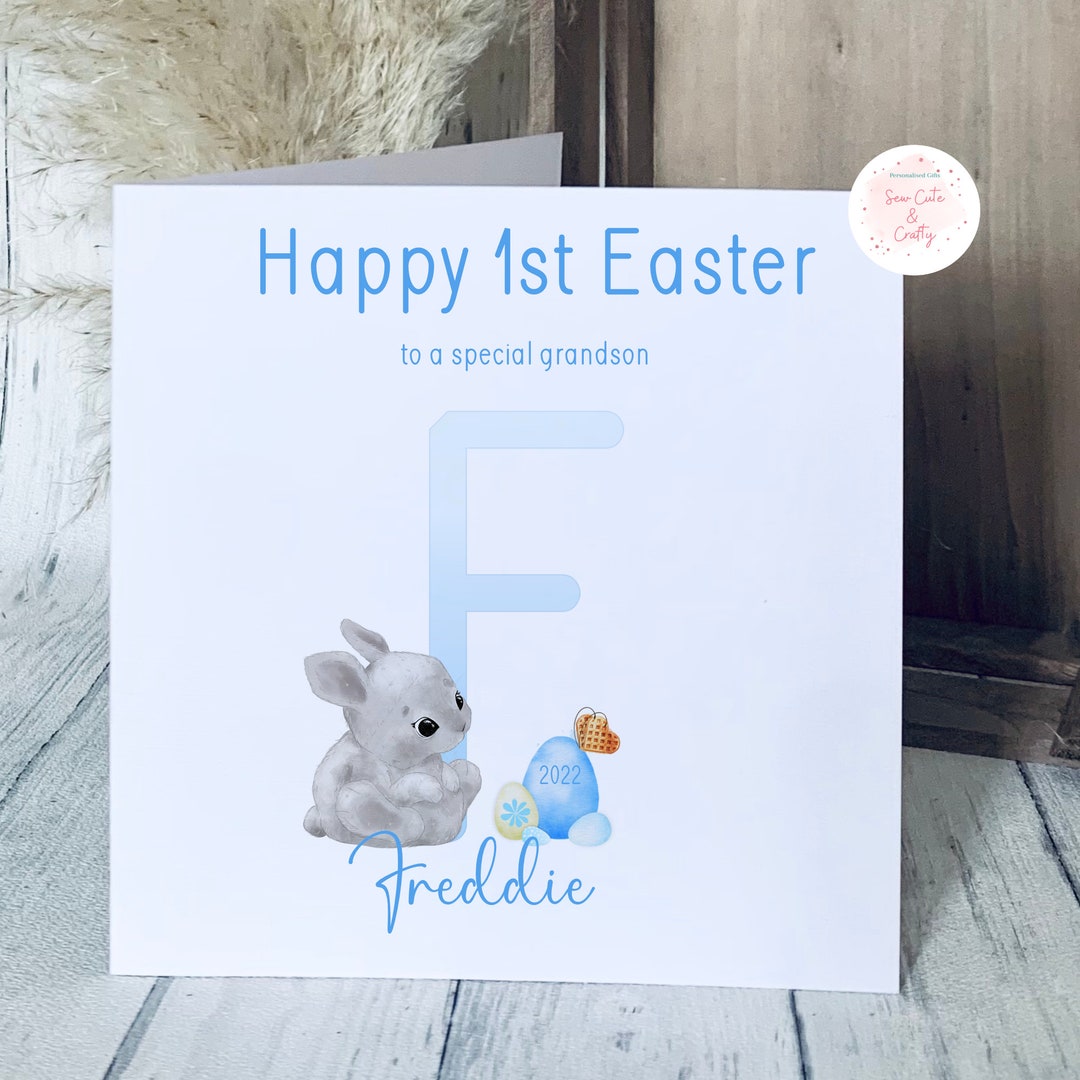 Personalised First Easter Card Babies 1st Easter Card Easter Card for ...
