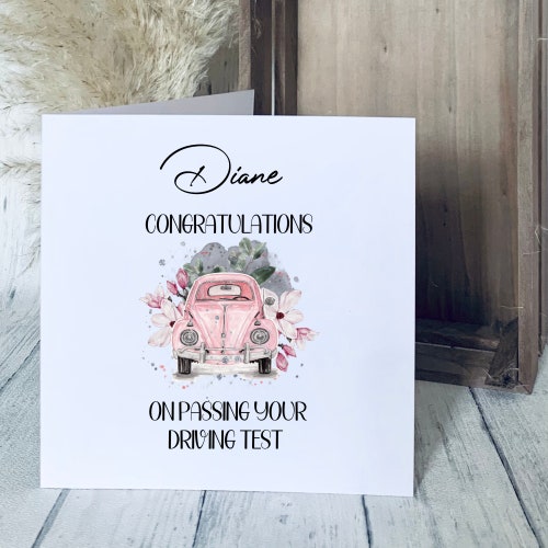 Driving Test Card Congratulations on Passing Your Test - Etsy