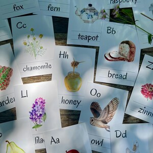 Cottagecore Alphabet Flash Cards | ABC Cards | Motessori | Digital ...