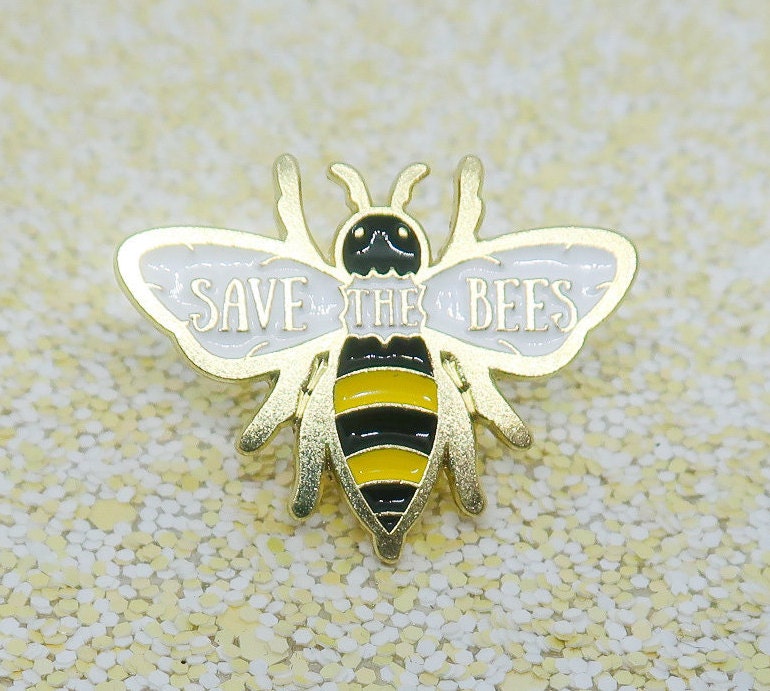 Save The Bee Pins Pins Bee Pins Save Bees Pin Badge Bee | Etsy