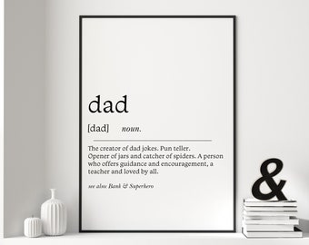 Dad Noun Print - Etsy UK