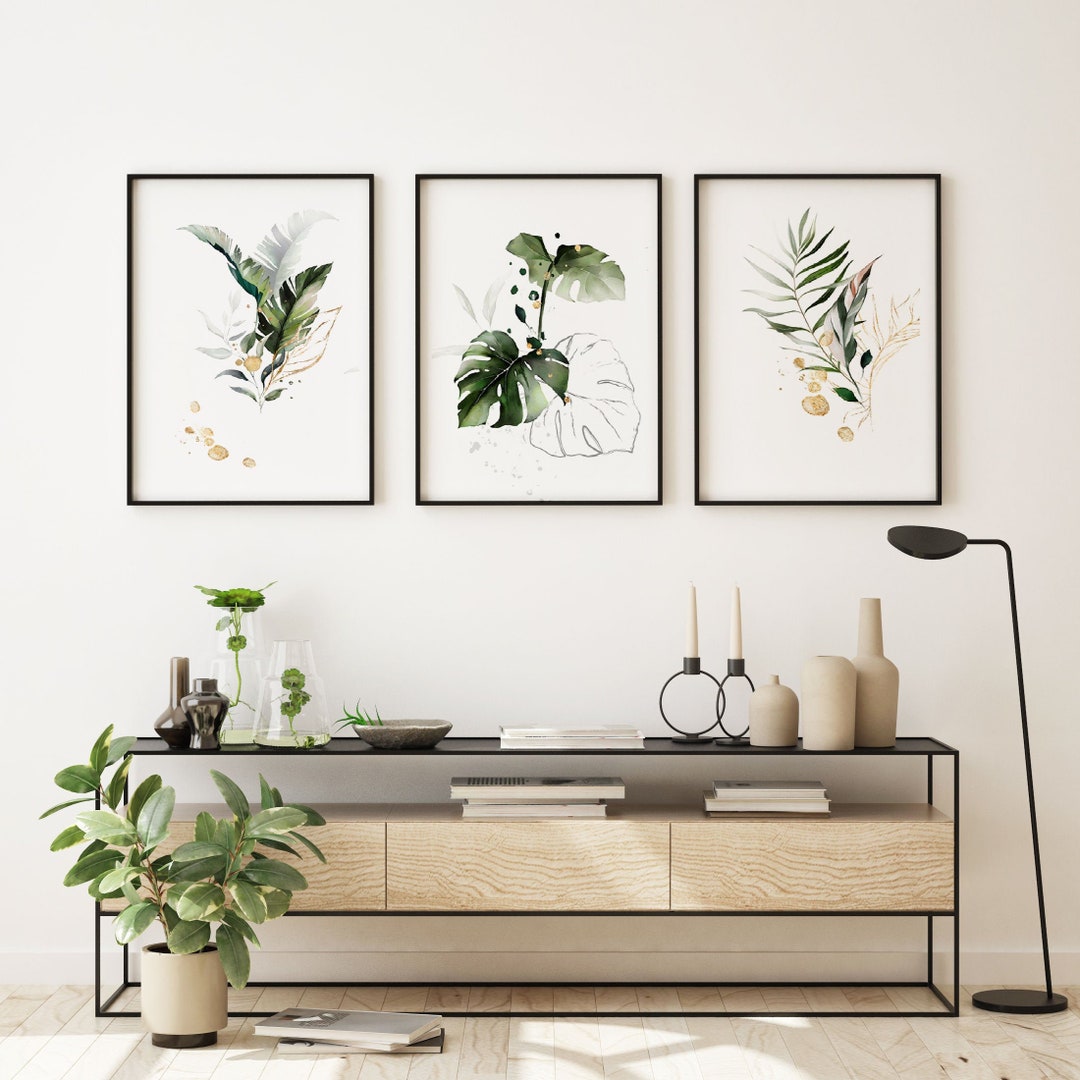 Botanical Prints Set of 3 Prints framed Prints Nature Prints Home Decor ...
