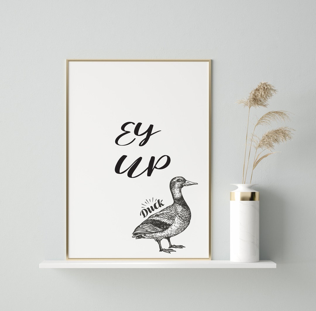 Ey up Duck Ey up Yorkshire Framed Prints Prints Duck Squirrels Funny ...