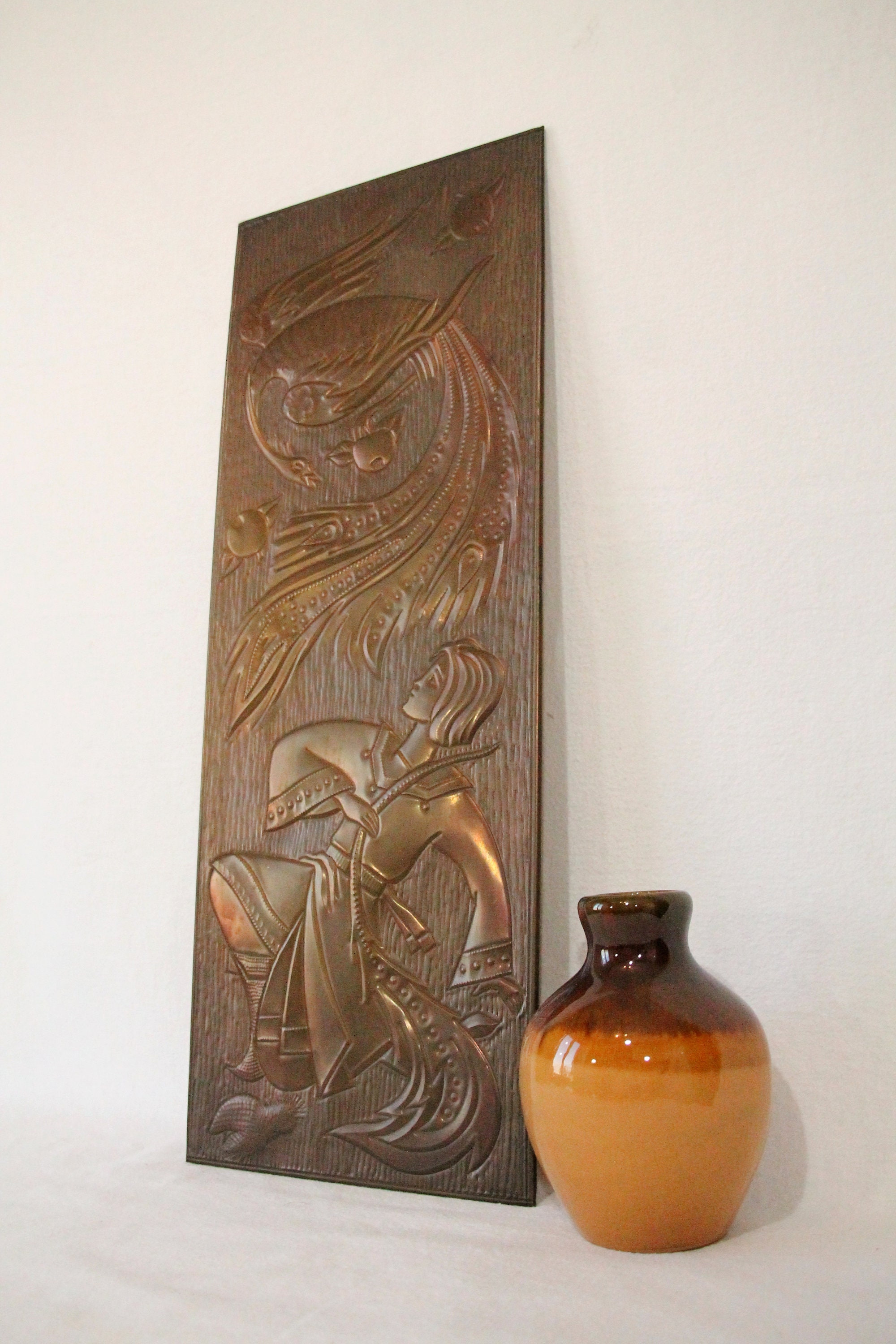 Vintage Soviet Story Painting, Wall Decor, Embossed on Copper - Etsy