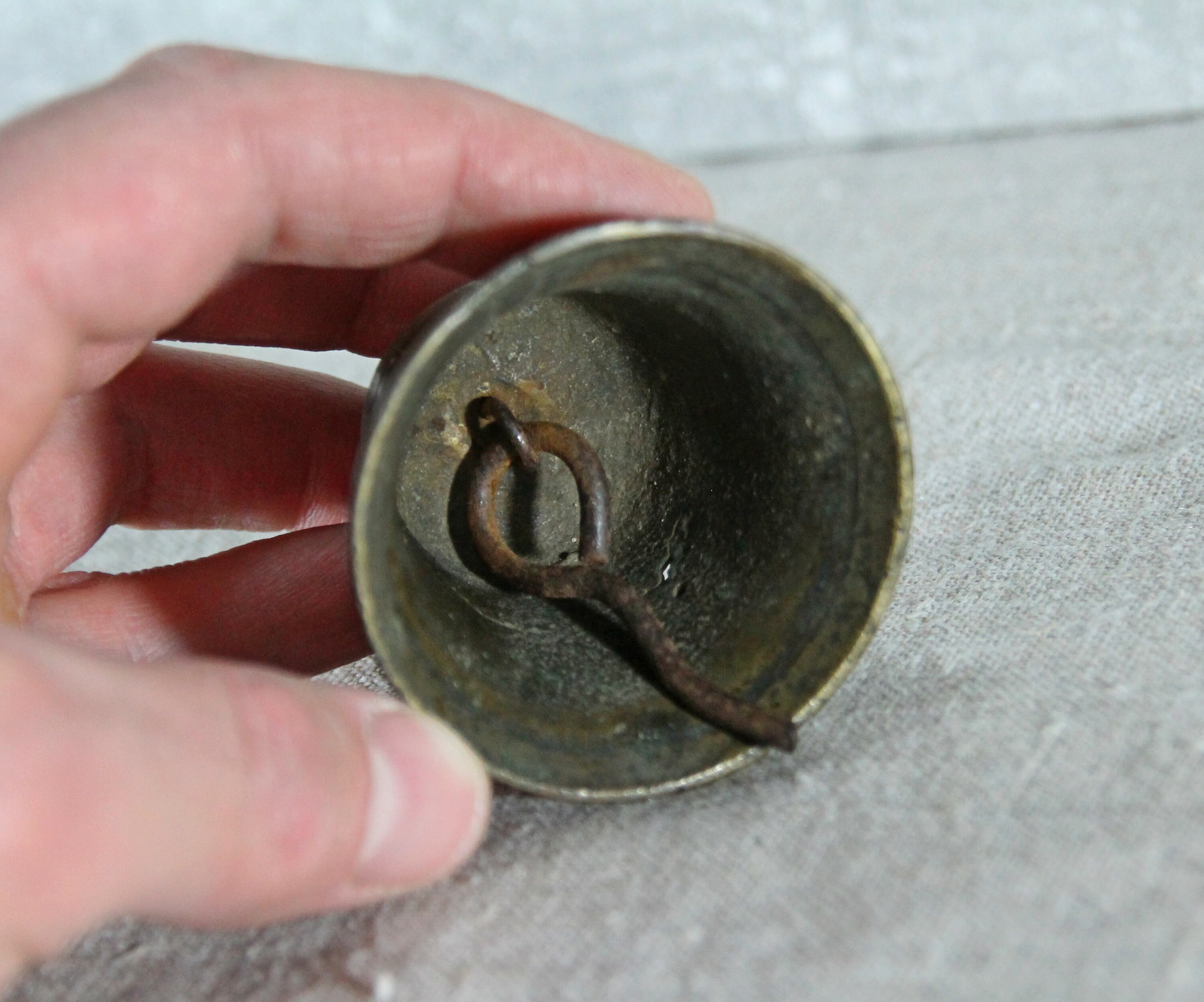 Vintage Iron Small Bell. A Small Bell With an Inscription. - Etsy