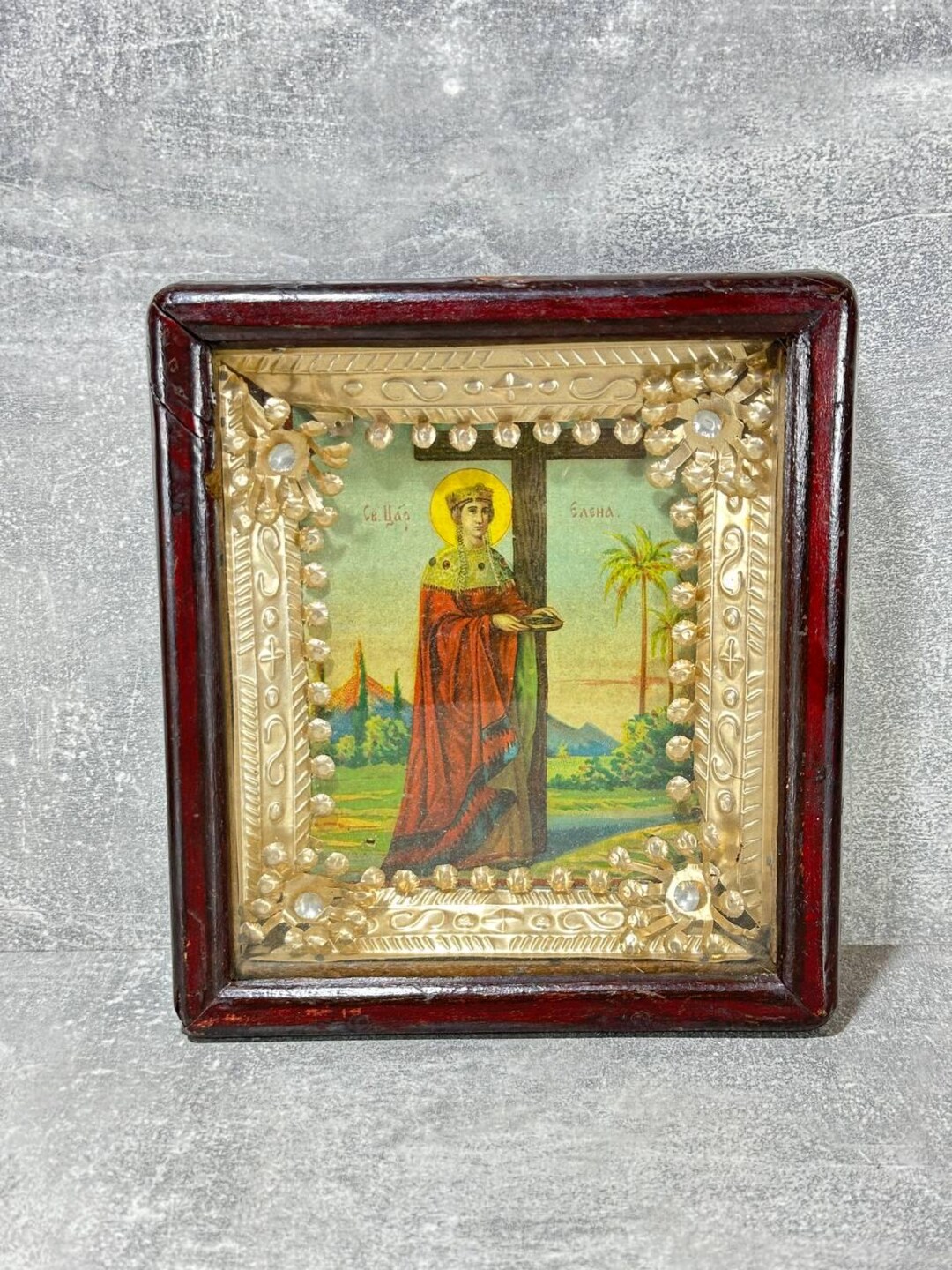 Vintage Small Print Orthodox Icon in Kiot, Queen Equal to the Apostle ...