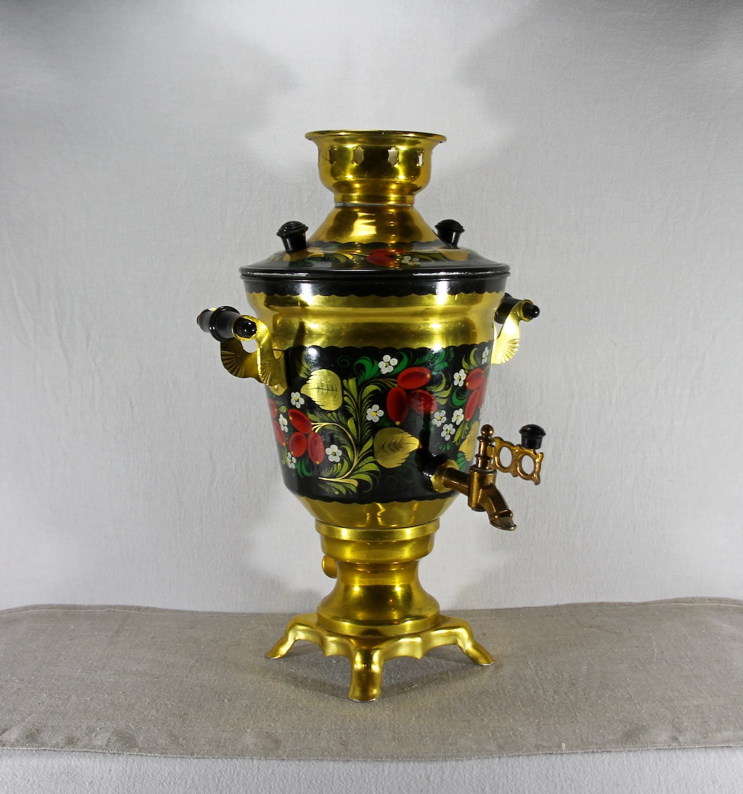 Samovar Vintage, Electric, Painted With Patterns, 3 Liters in Working ...