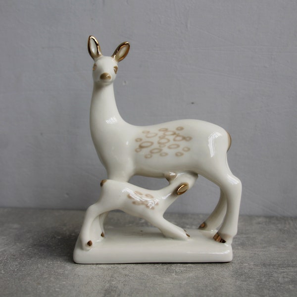 Miniature Porcelain Deer - Etsy