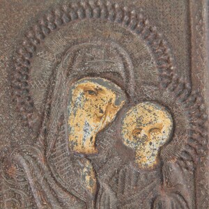 Antique Orthodox Icons Depicting Saints and Angels. Set of Tin Icons of ...