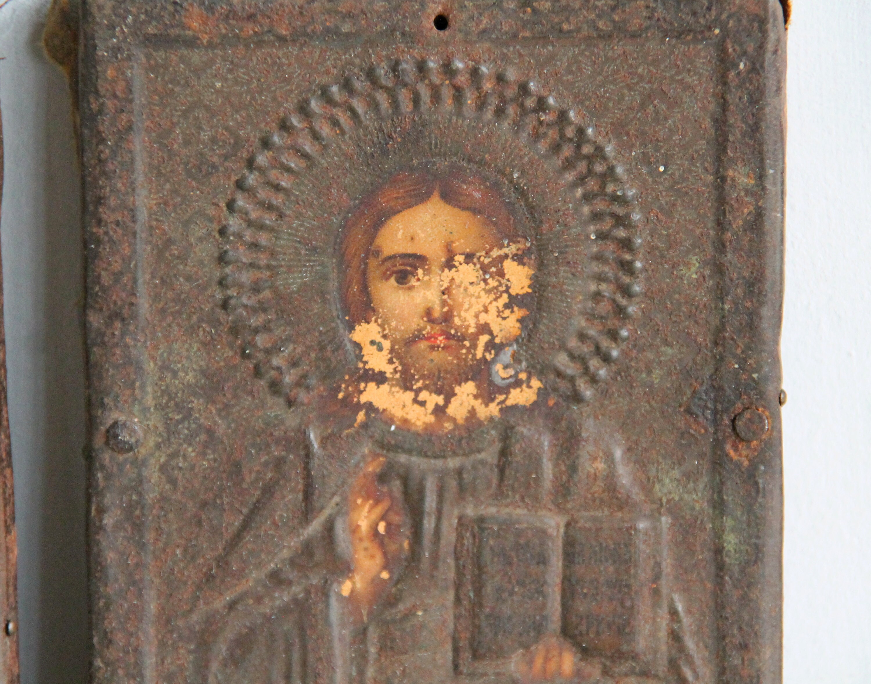 Antique Orthodox Icons Depicting Saints and Angels. Set of Tin Icons of ...