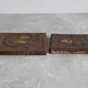 Antique Orthodox Icons Depicting Saints and Angels. Set of Tin Icons of ...