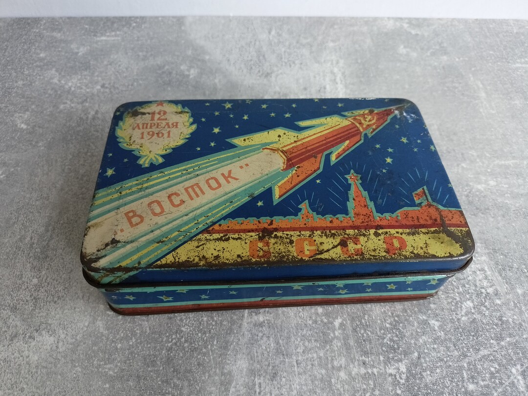 Vintage Candy Tin Box, Soviet Collection Box for Sweets, Red Square ...