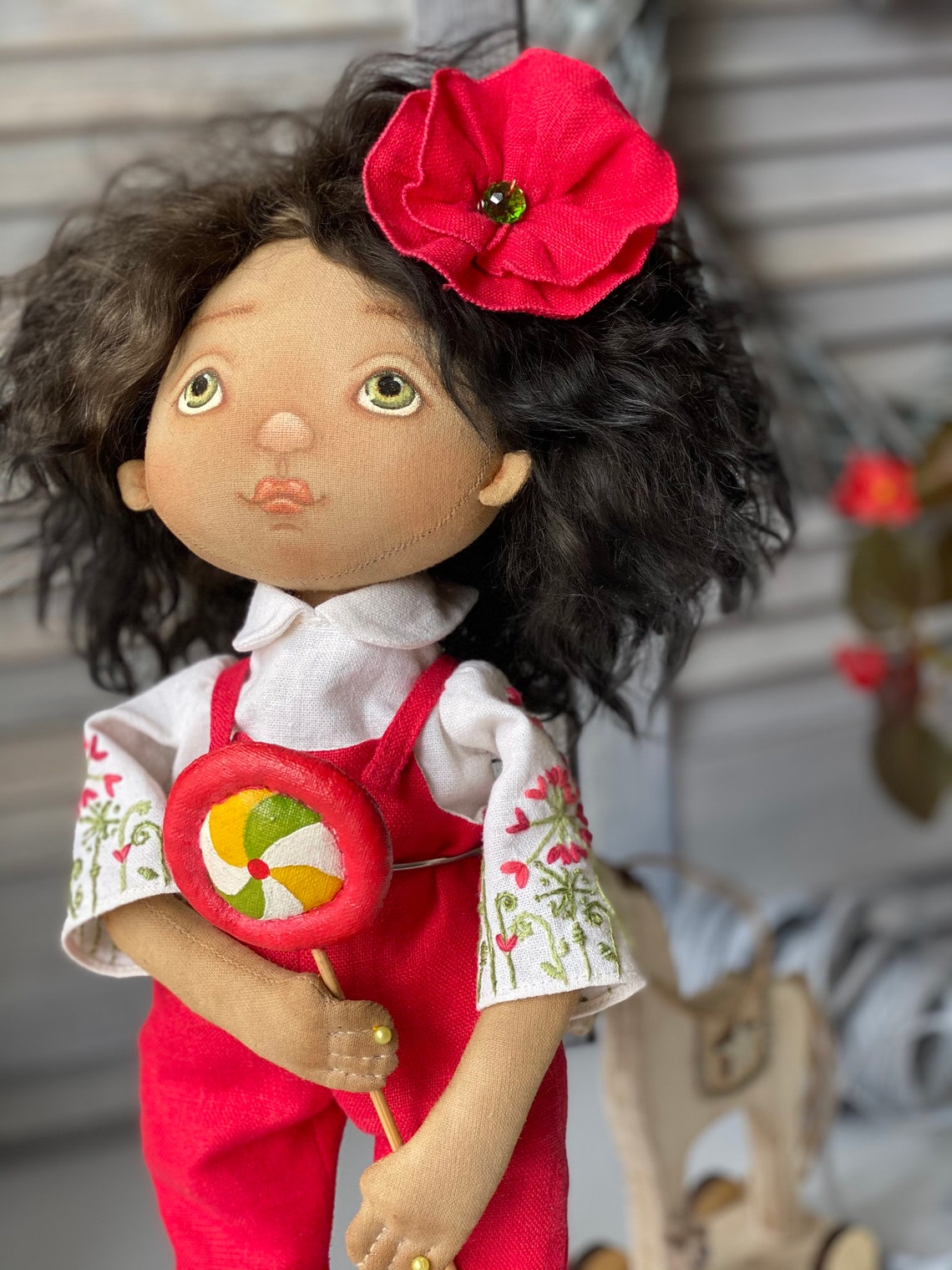 Barbara Handmade Doll Rag Doll Cloth Doll Fabric Doll | Etsy