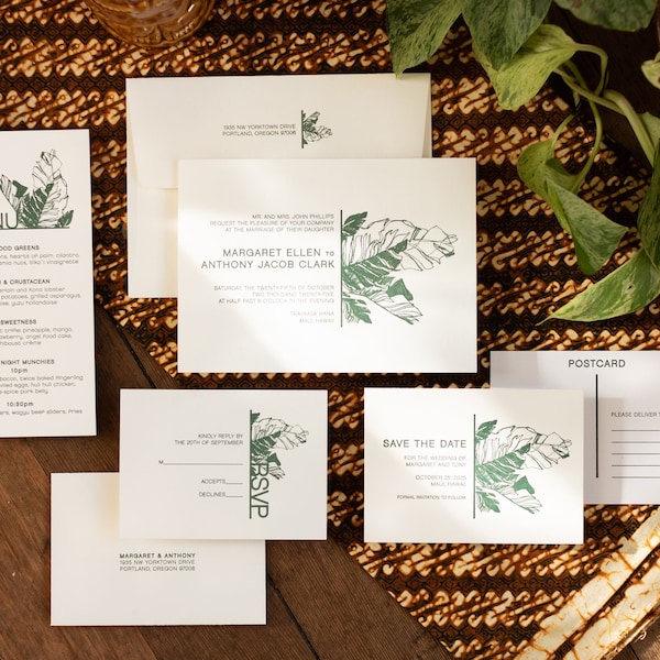Bamboo Invitations - Etsy